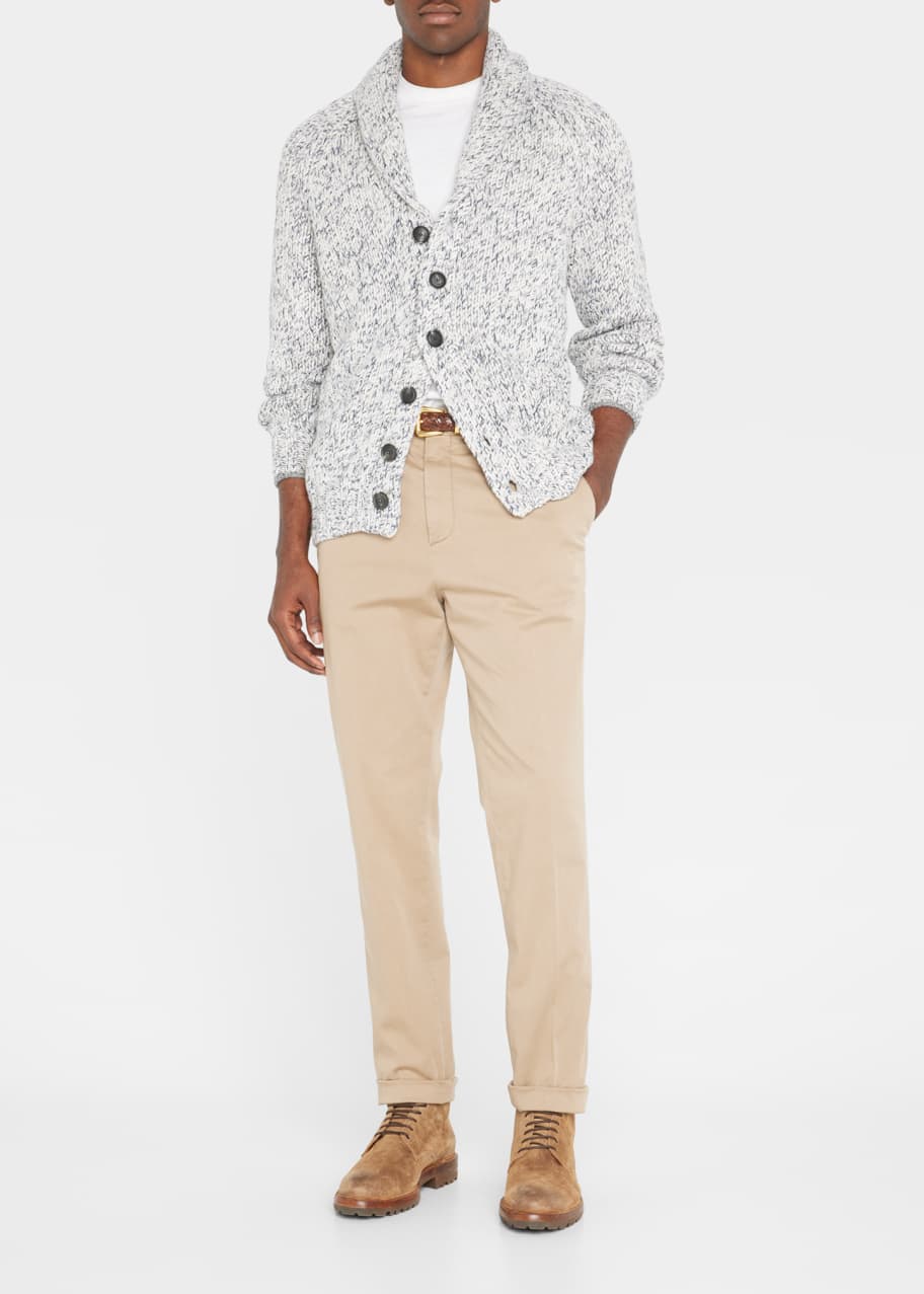 Brunello Cucinelli Men's Solomeo Mélange Cashmere Cardigan Sweater ...