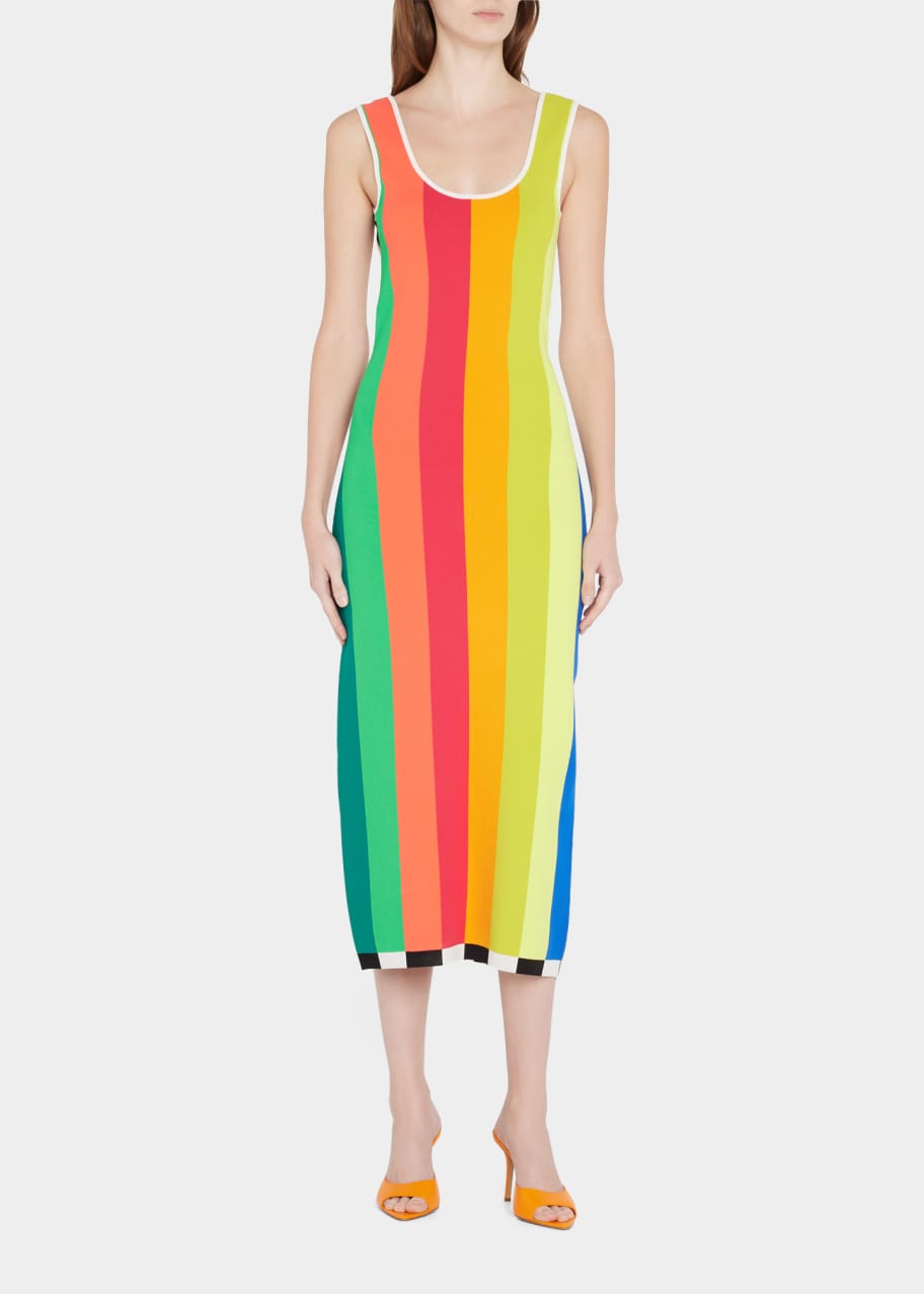 CHRISTOPHER JOHN ROGERS Striped Body-Con Tank Dress - Bergdorf Goodman