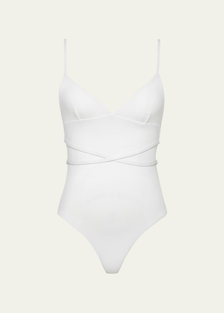 Matteau Wrap Plunge Maillot One-Piece Swimsuit - Bergdorf Goodman
