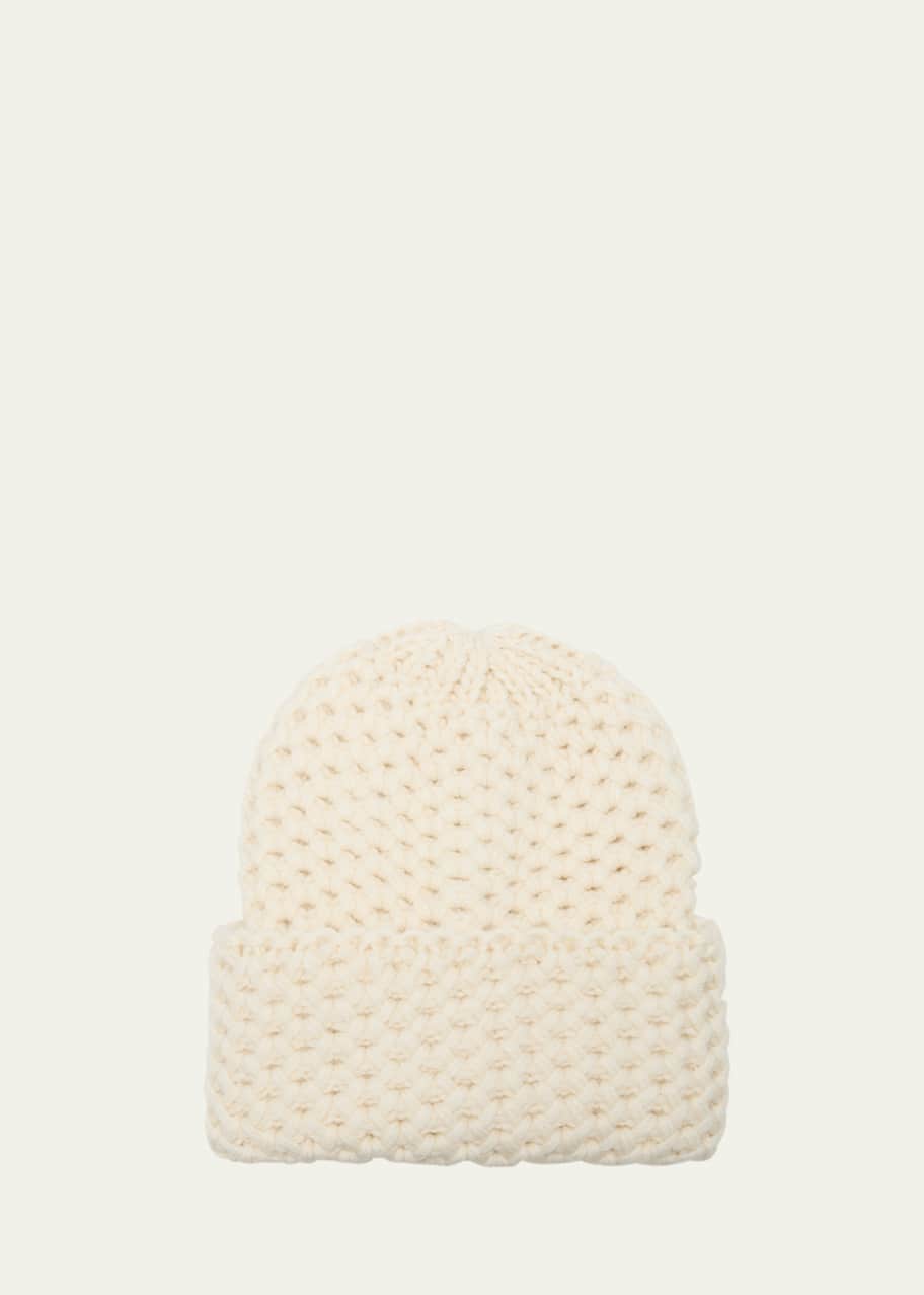 Inverni Cashmere Honeycomb Knit Beanie - Bergdorf Goodman