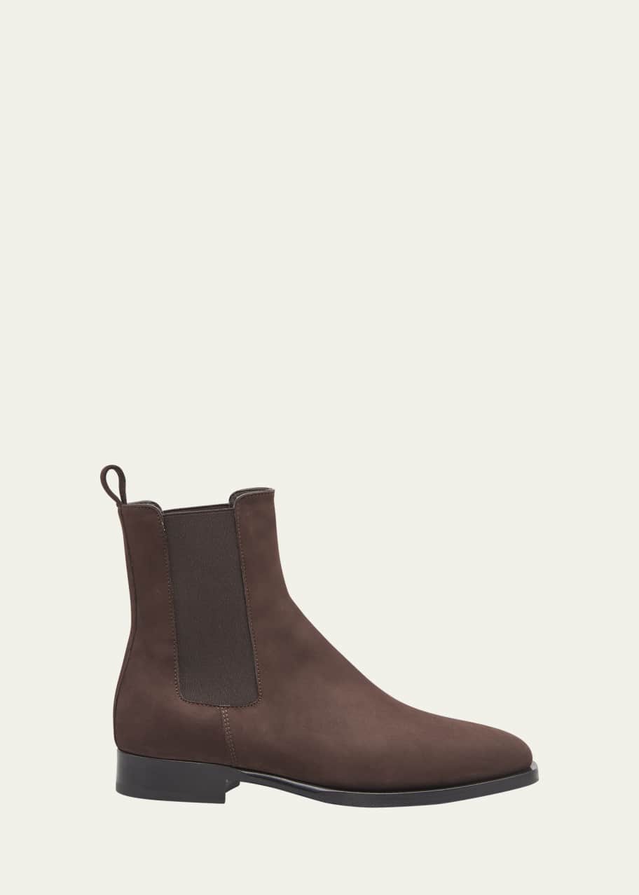 THE ROW Grunge Suede Chelsea Booties - Bergdorf Goodman