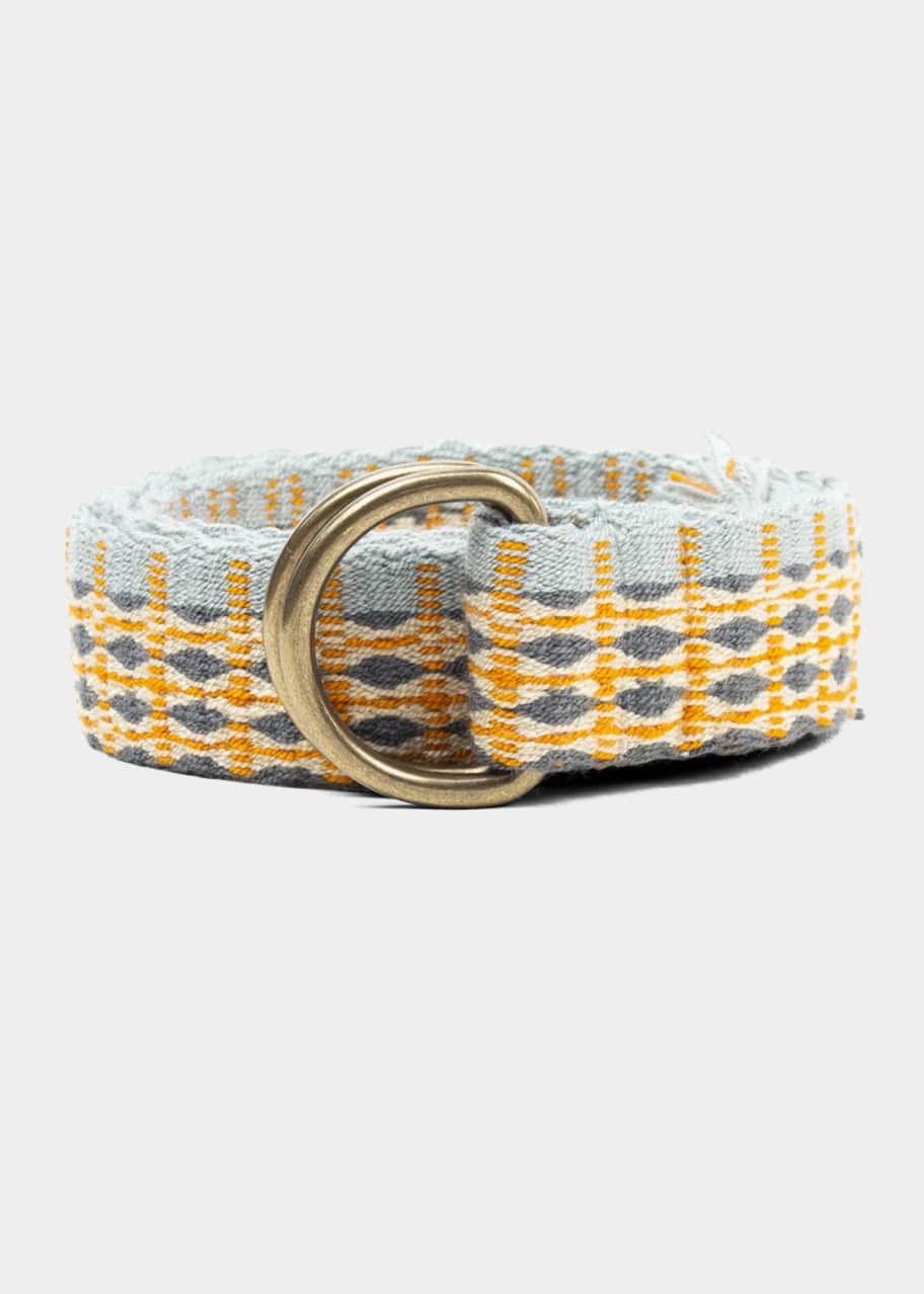 Guanabana Handmade Men's Cotton Woven D-Ring Buckle Belt - Bergdorf Goodman
