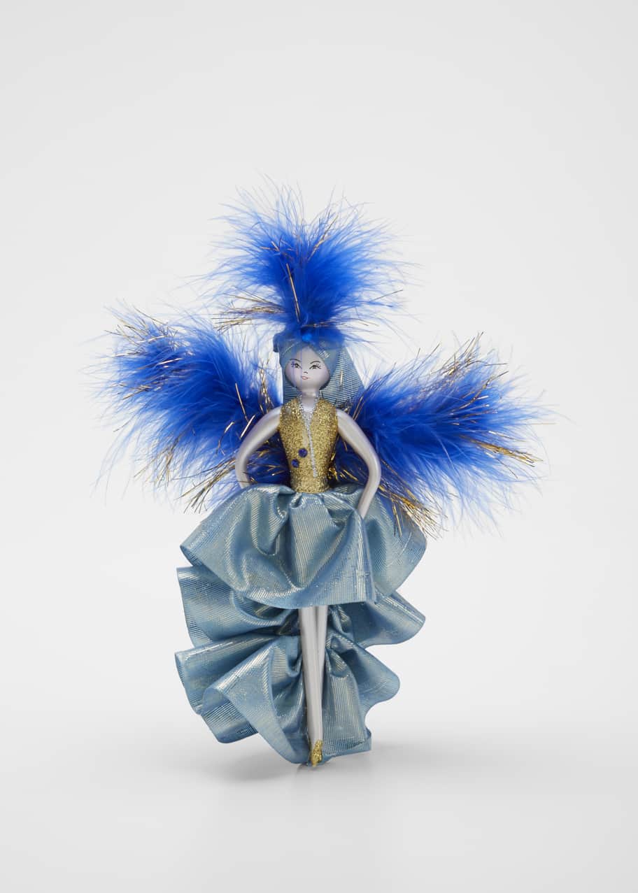 De Carlini Blue Carnival Lady Ornament - Bergdorf Goodman
