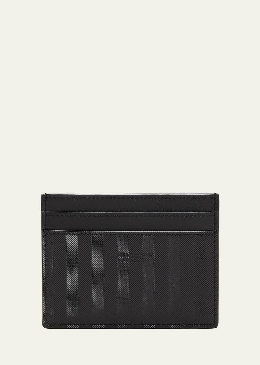 Saint Laurent Men's Tonal Embossed Leather Card Case - Bergdorf Goodman