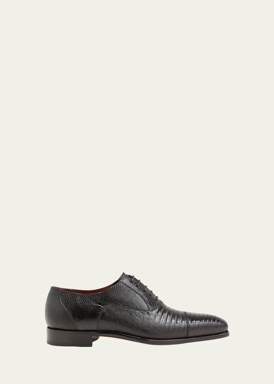 Magnanni Men's Lizard Oxfords - Bergdorf Goodman