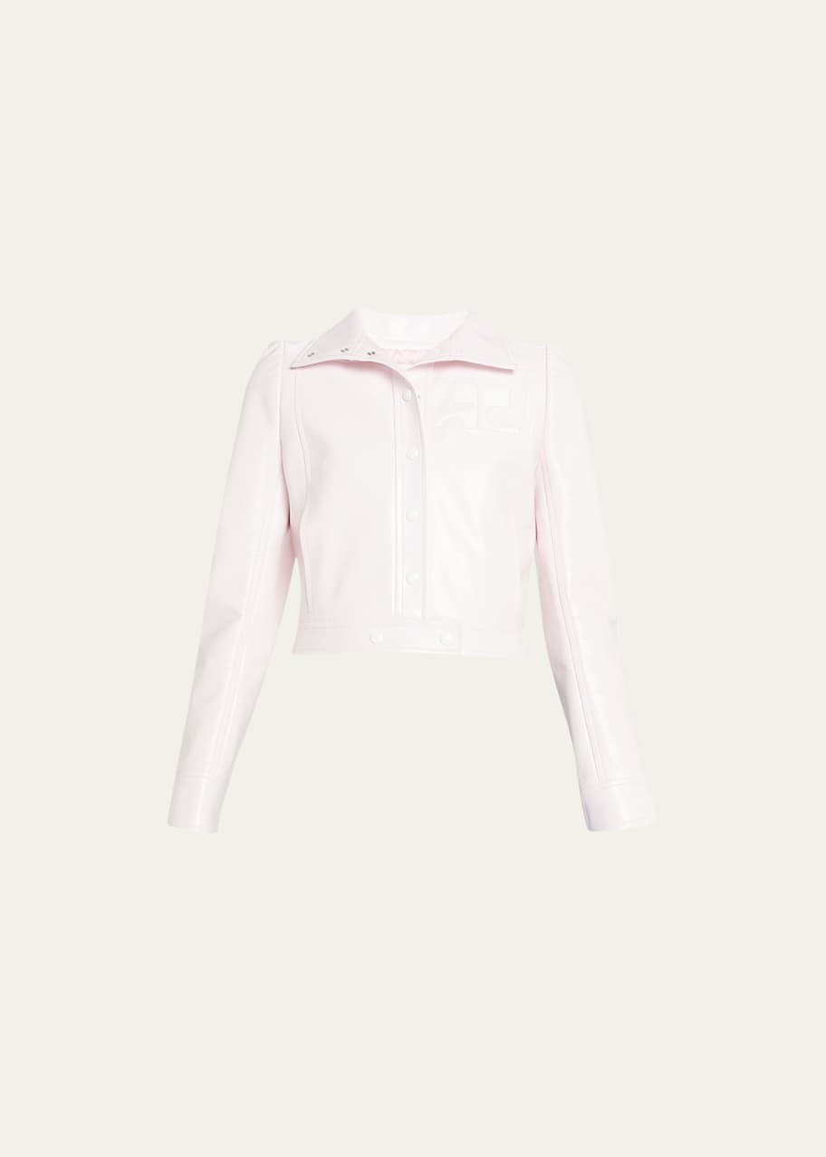 Courreges Textured Vinyl Crop Jacket - Bergdorf Goodman