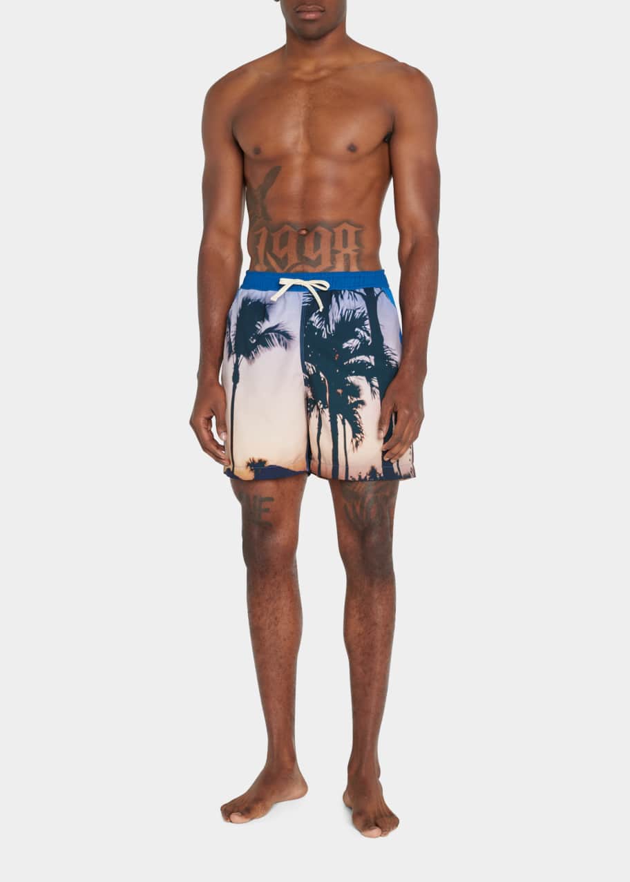 Blue Sky Inn Men's Ipanema Sunrise-Print Swim Shorts - Bergdorf Goodman