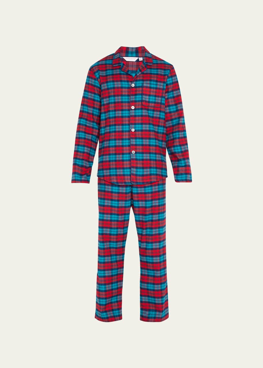 Derek Rose Men's Kelburn 26 Modern Check Pajama Set - Bergdorf Goodman