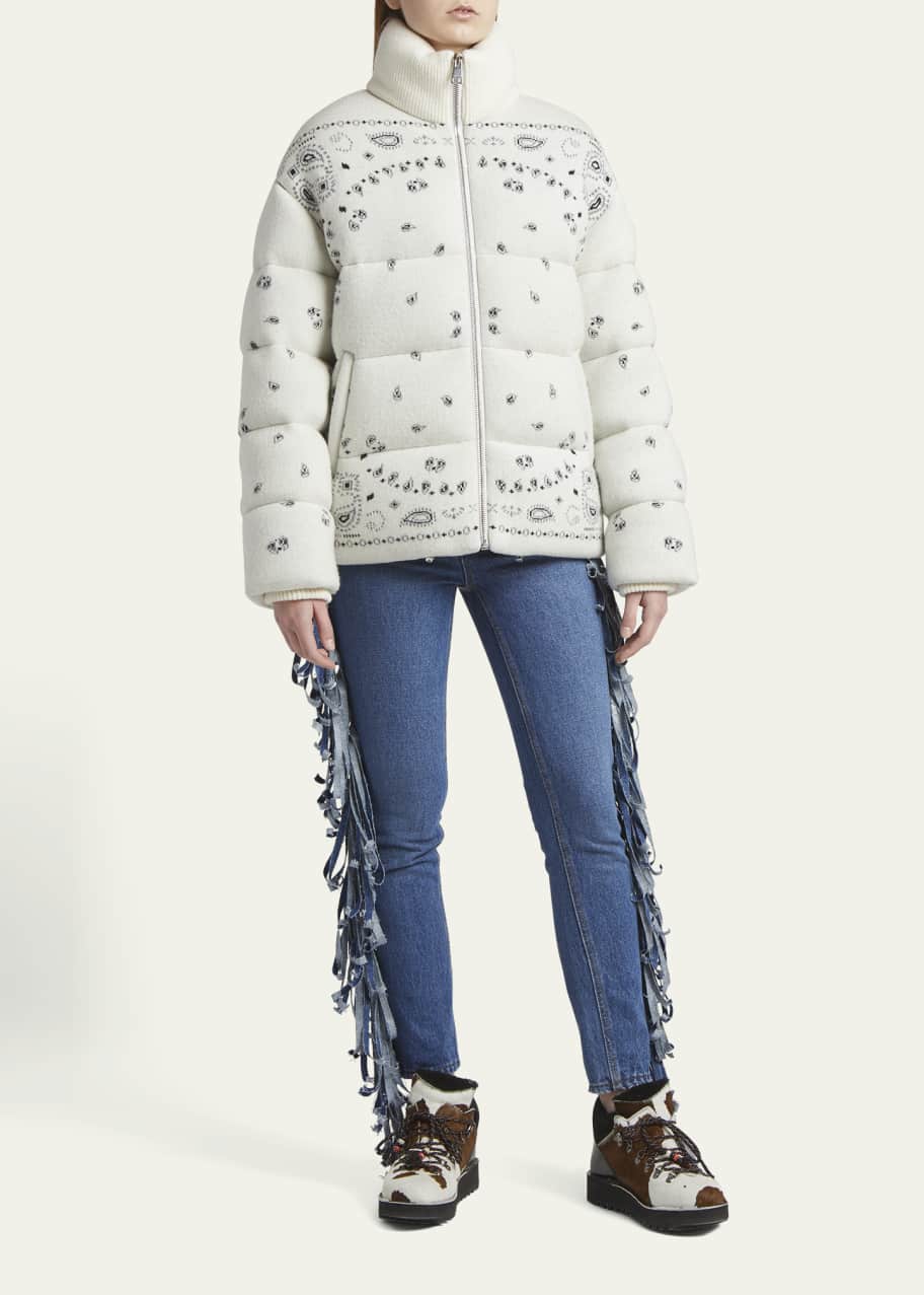 Alanui Bandana Jacquard Puffer Jacket - Bergdorf Goodman