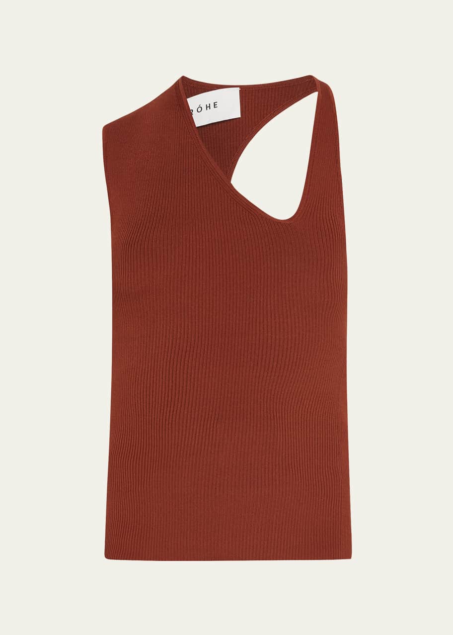 Rohe Liz Ribbed Cut-Out Tank Top - Bergdorf Goodman