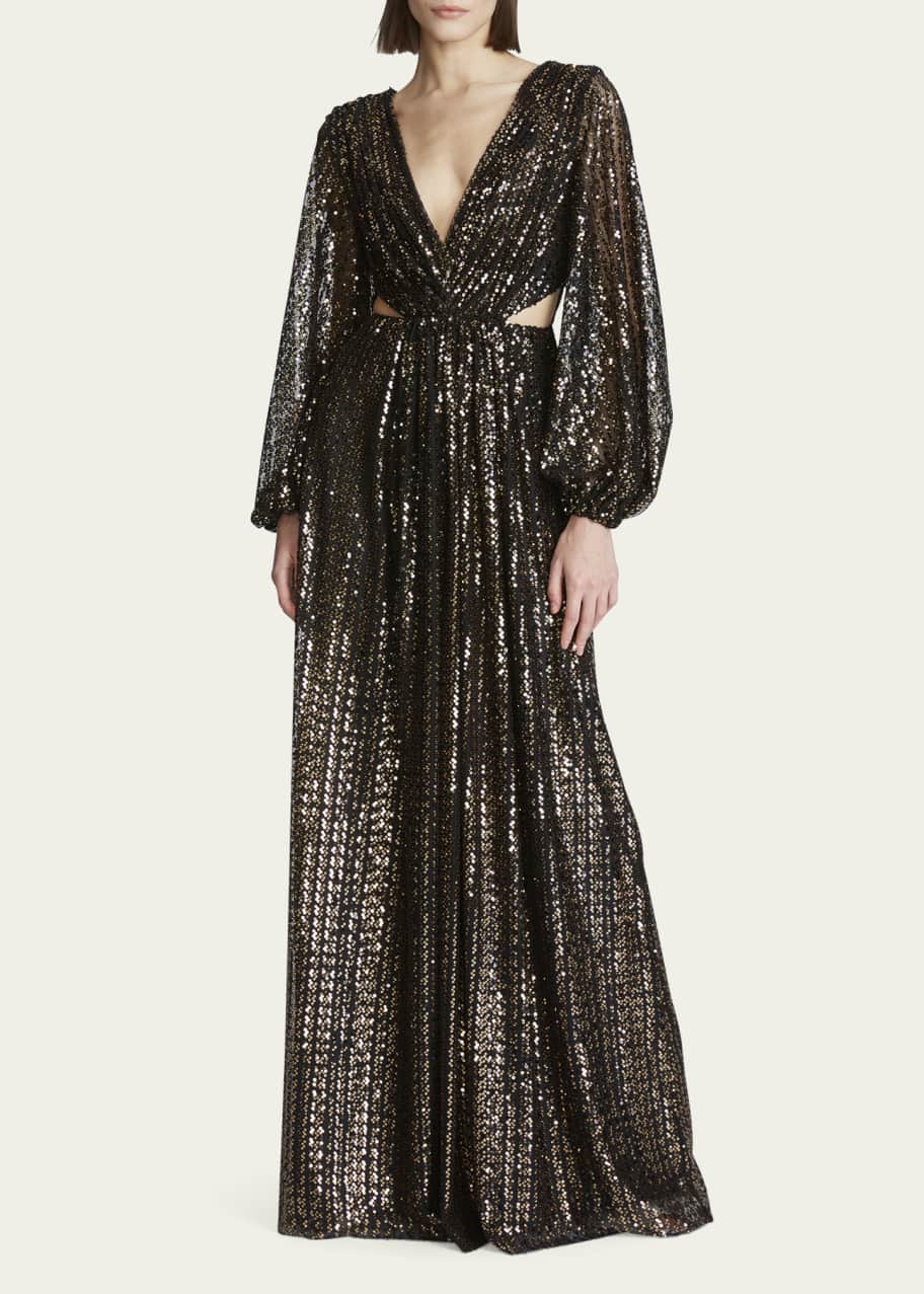 Halston Madelyn Sequin Evening Gown - Bergdorf Goodman Halston Madelyn Sequin Evening Gown - Bergdorf Goodman