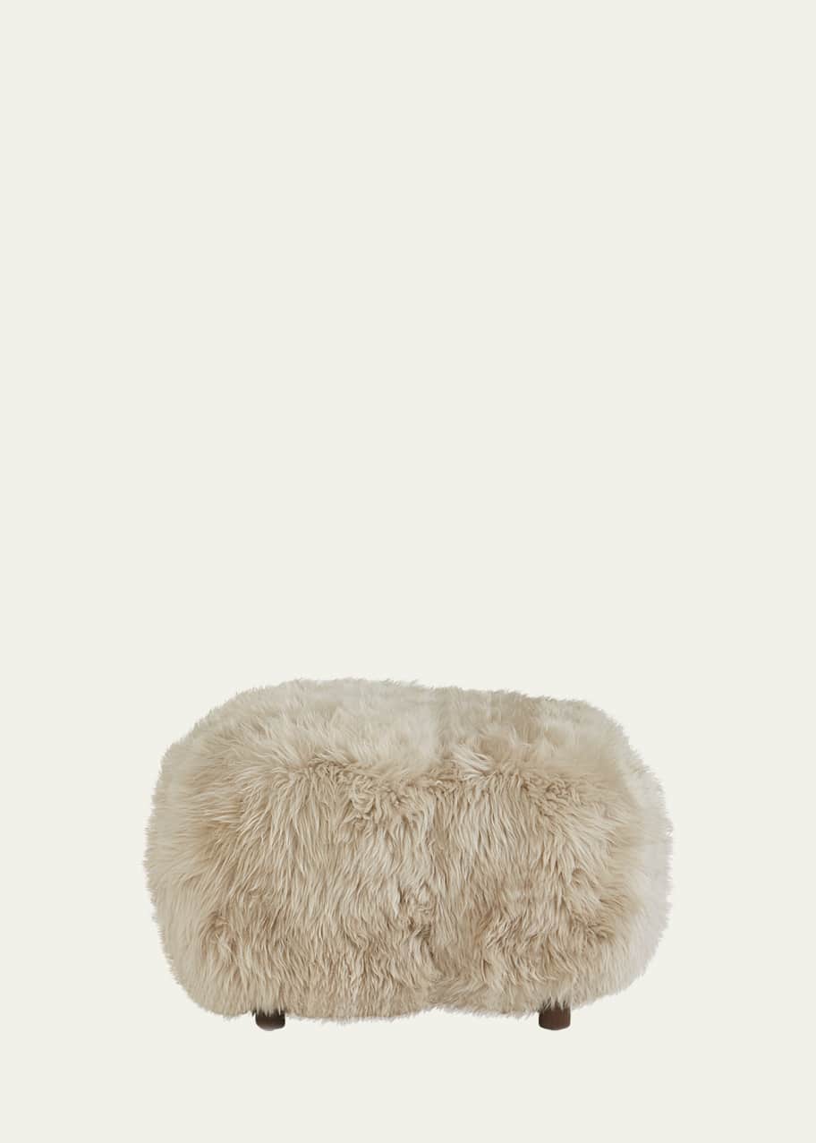 Interlude Home Anders Sheepskin Ottoman - Bergdorf Goodman