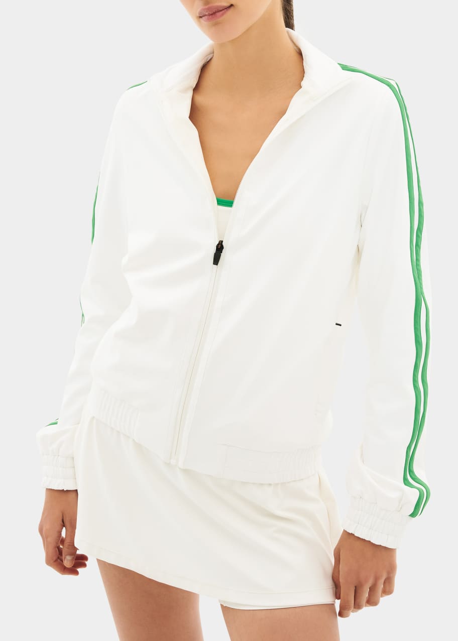 Splits59 Fox Striped-Sleeve Recycled Techflex Jacket - Bergdorf Goodman