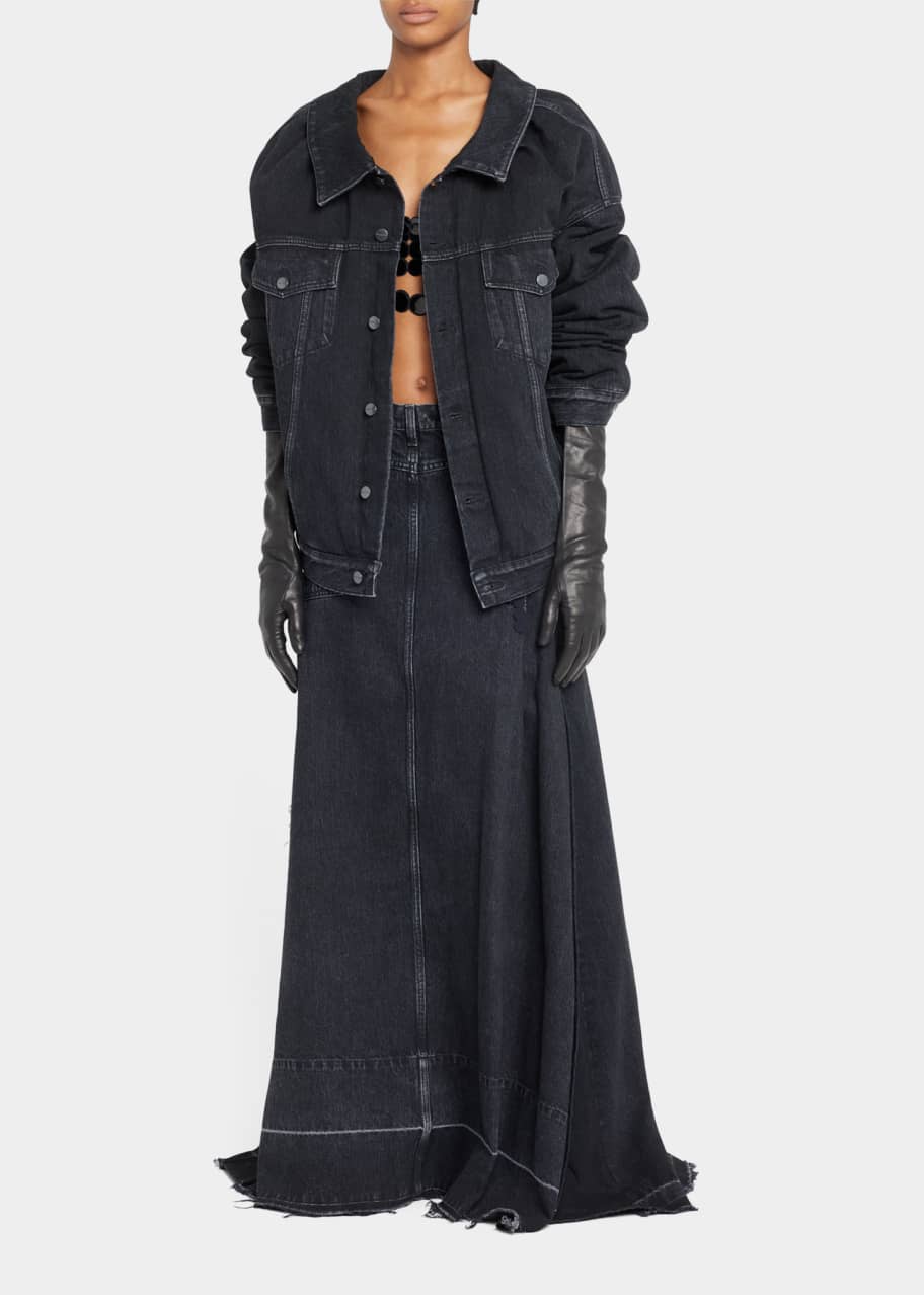 Marc Jacobs Denim Puffer Jacket Stole - Bergdorf Goodman