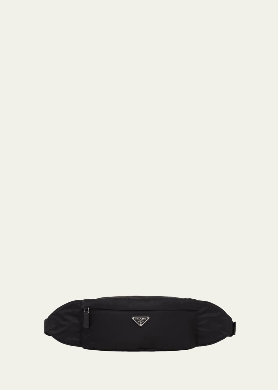 Prada Men's Re-Nylon and Saffiano Leather Belt Bag Prada Men's Re-Nylon and Saffiano Leather Belt Bag