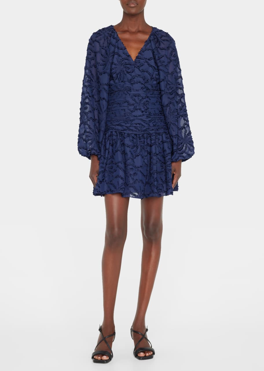 Tanya Taylor Eva Puff-Sleeve Mini Dress - Bergdorf Goodman