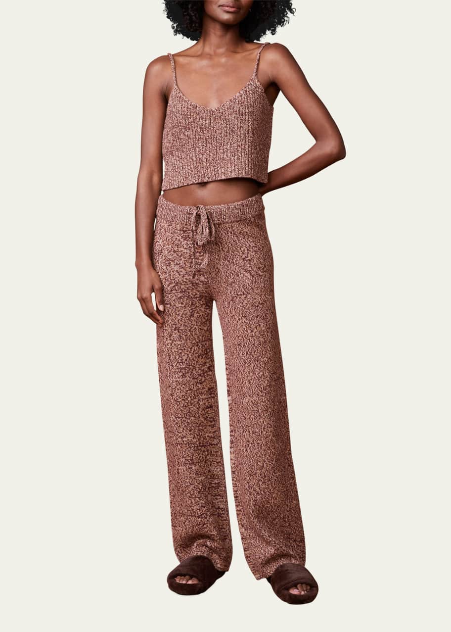 Monrow Marled Wide-Leg Lounge Pants - Bergdorf Goodman