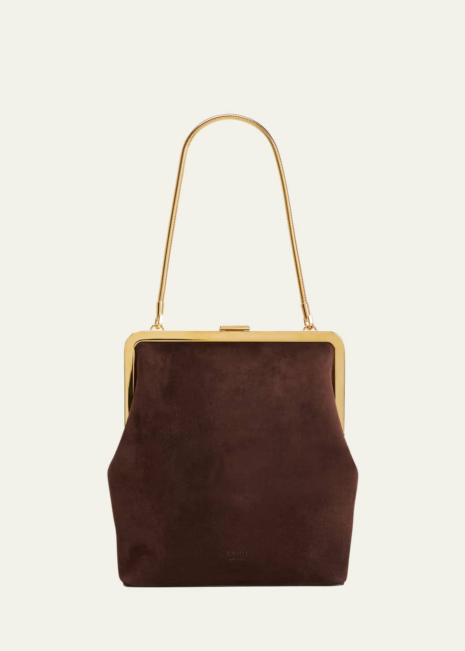 Khaite Lilith Evening Suede Shoulder Bag - Bergdorf Goodman