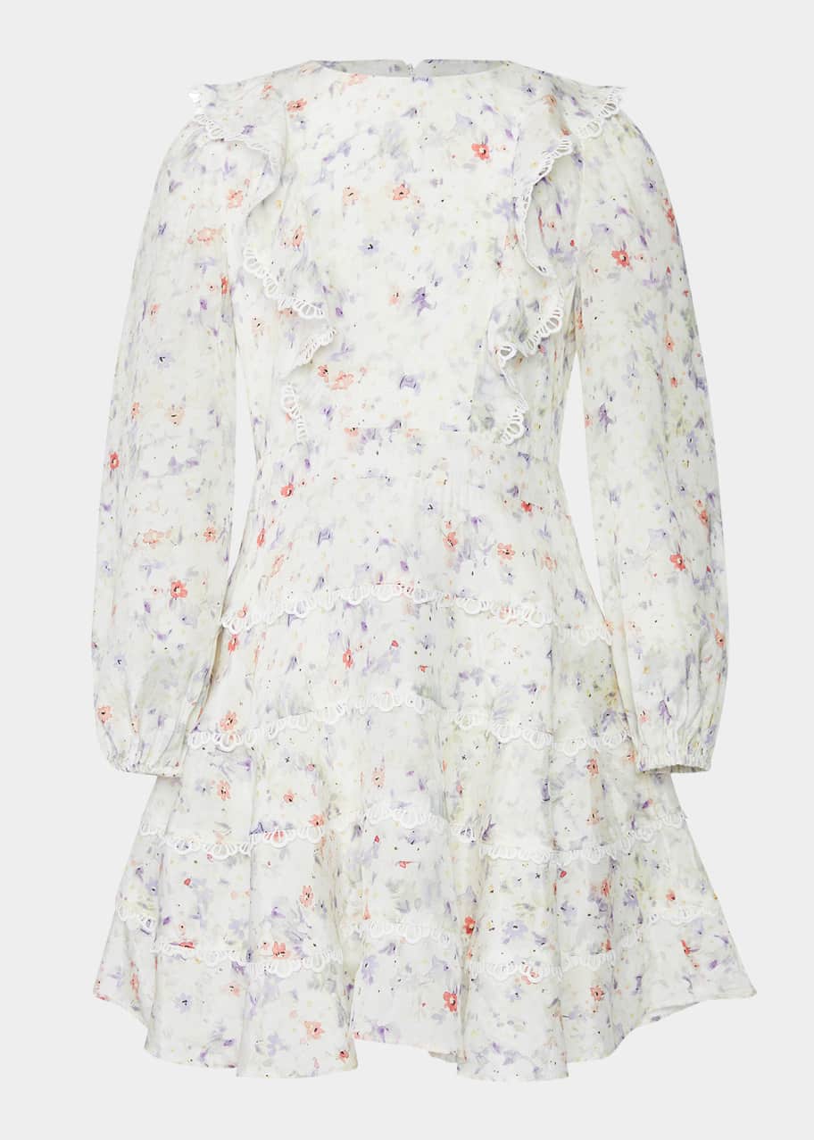 Bardot Junior Girl's Sadie Floral Tiered Ruffle Dress, Size 4-16 ...