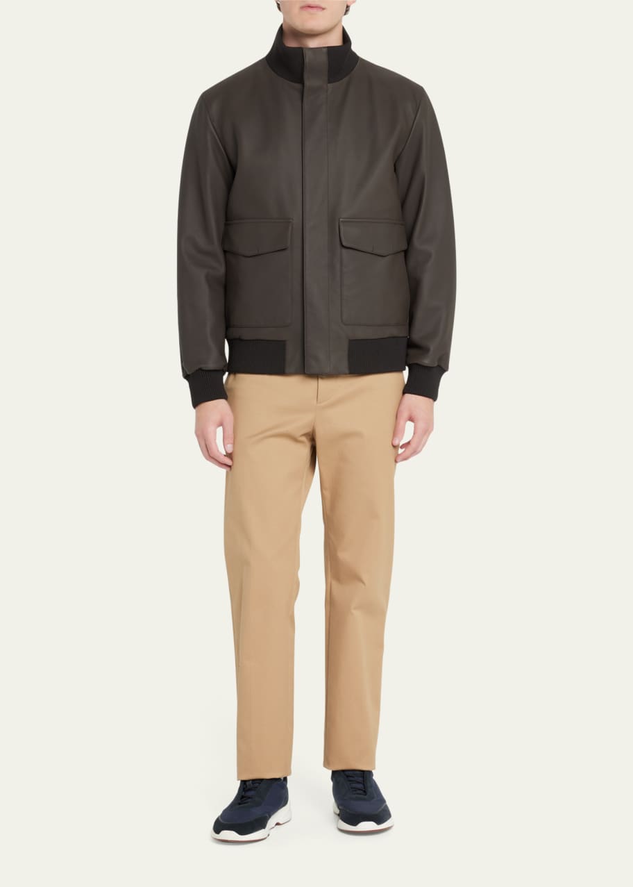 Loro Piana Men's Patton Leather Bomber Jacket - Bergdorf Goodman
