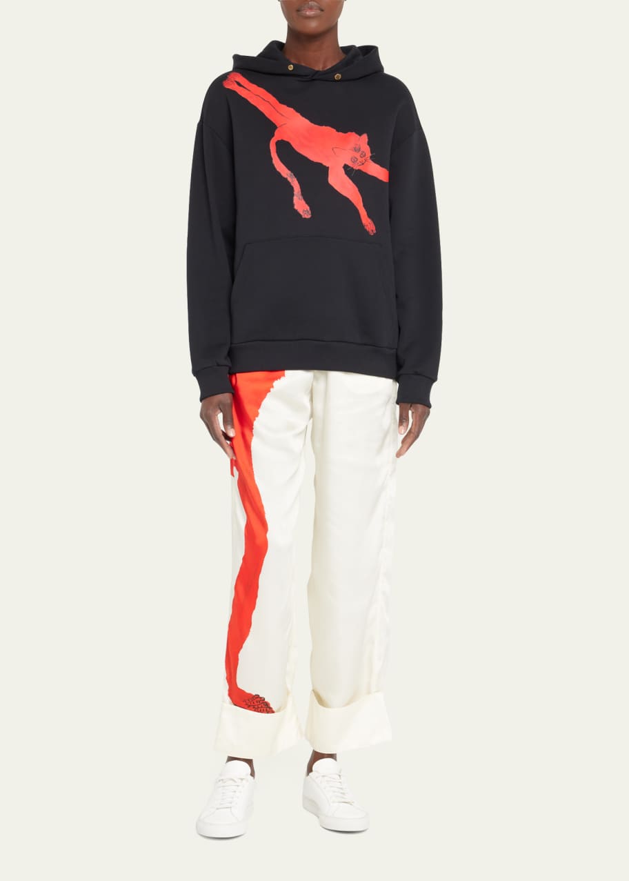 AZ Factory Lima Meerkat-Print Cotton Hoodie - Bergdorf Goodman