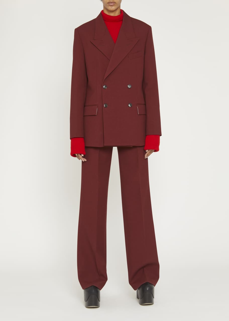 Quira Double-Breasted Long Wool Jacket - Bergdorf Goodman