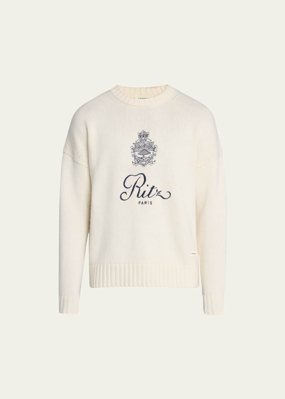 FRAME x Ritz Paris FRAME x Ritz Paris Men's Cashmere Crest Sweater ...