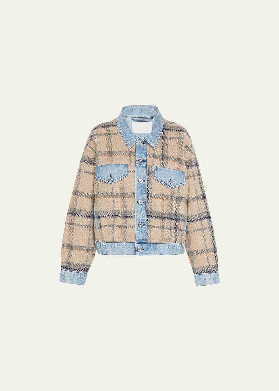 Citizens of Humanity Aspen Plaid Denim Combo Jacket - Bergdorf Goodman