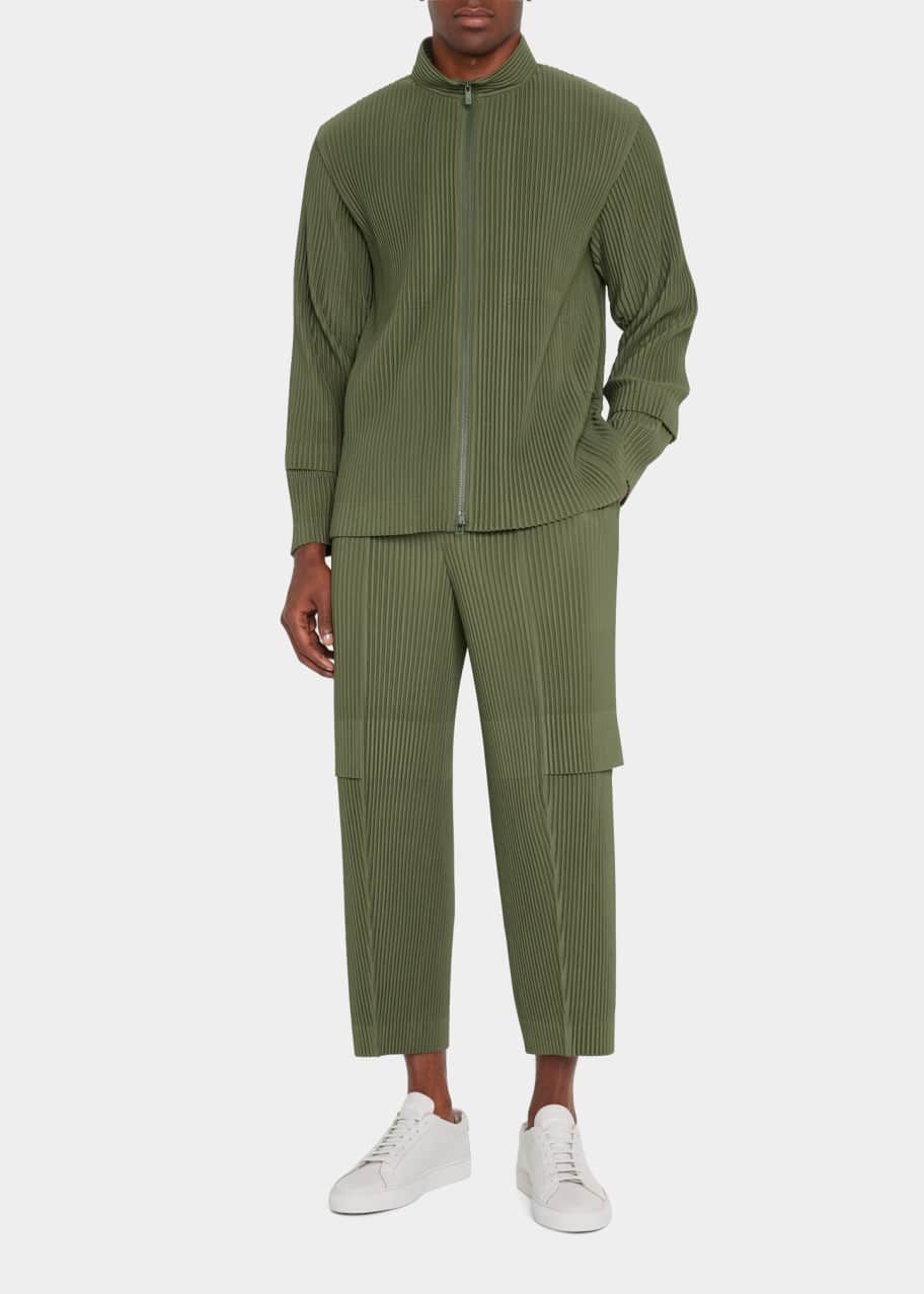 Homme Plisse Issey Miyake Men's Pleated Cargo Flap Pants - Bergdorf Goodman