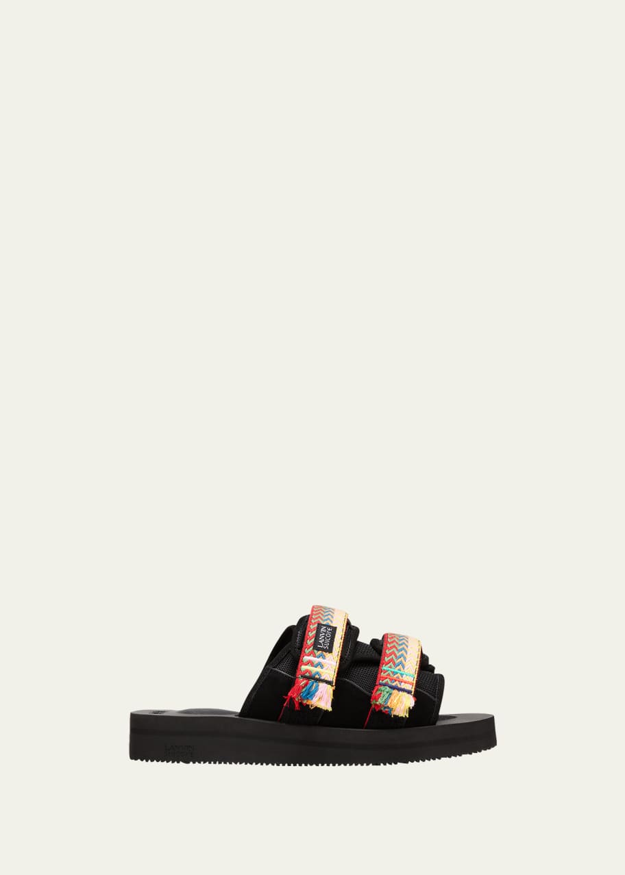 Lanvin x Suicoke Men's Curb Lace Grip Strap Slide Sandals - Bergdorf ...