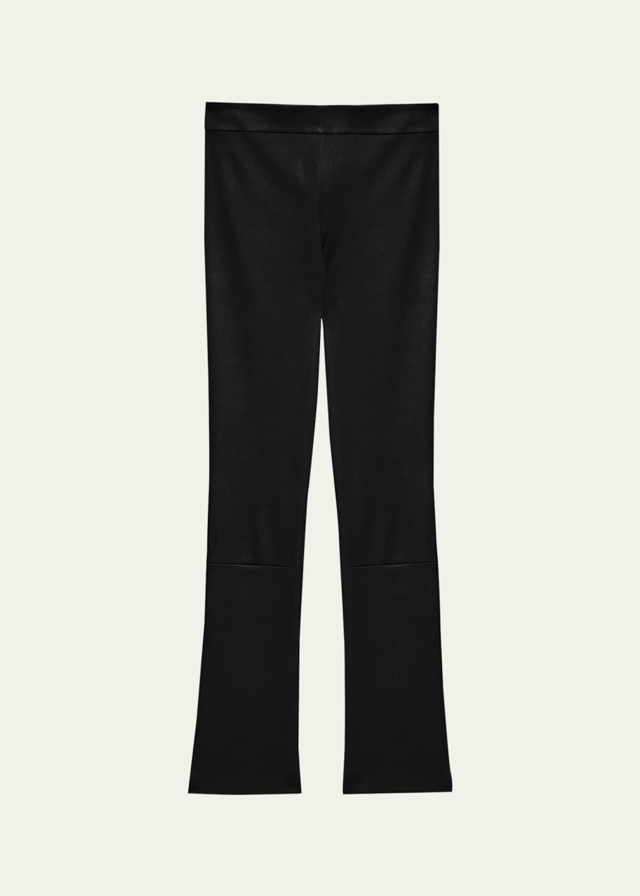 Theory Urban Leather Slim Kick Pants - Bergdorf Goodman