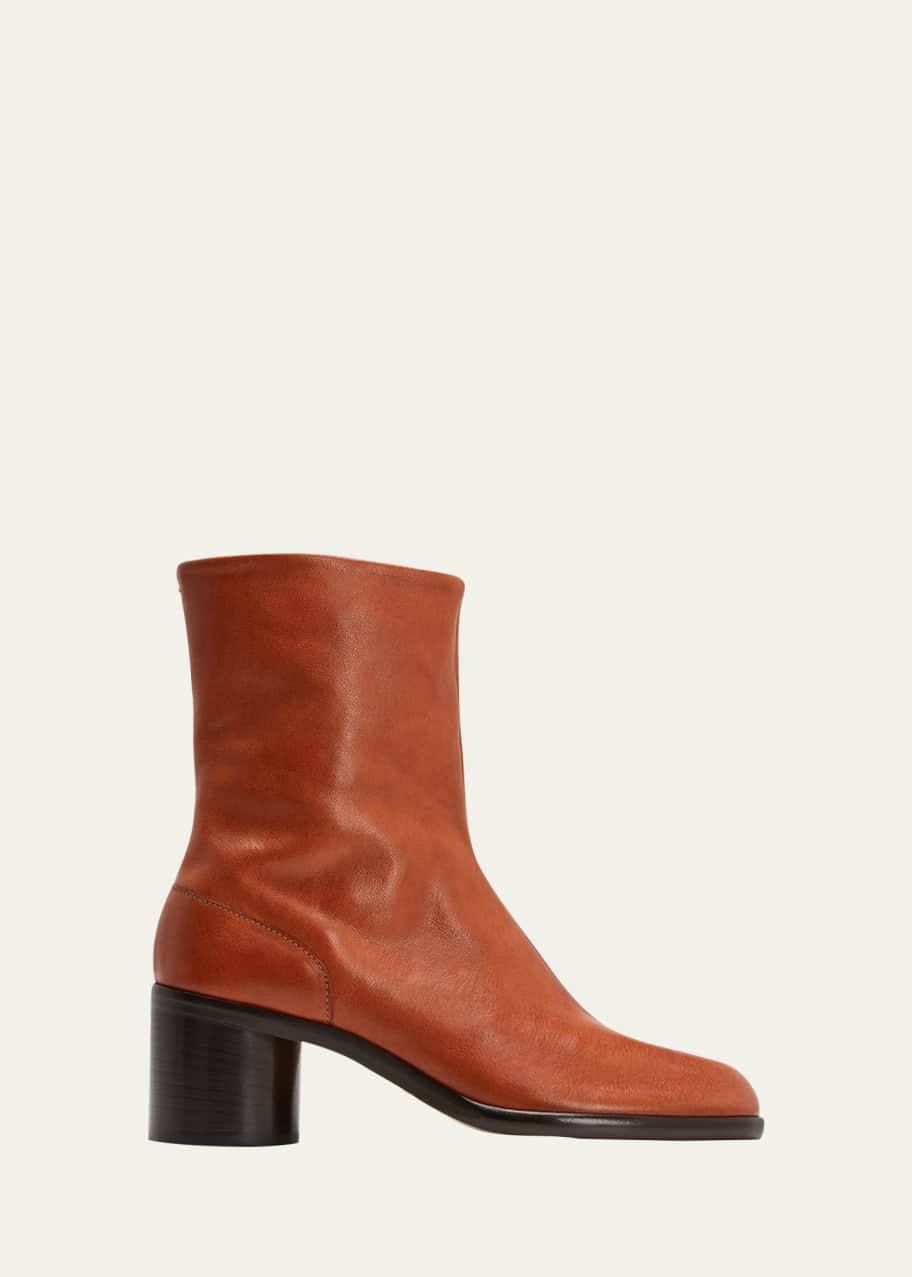Maison Margiela Men's Tabi Toe Leather Ankle Boots - Bergdorf Goodman