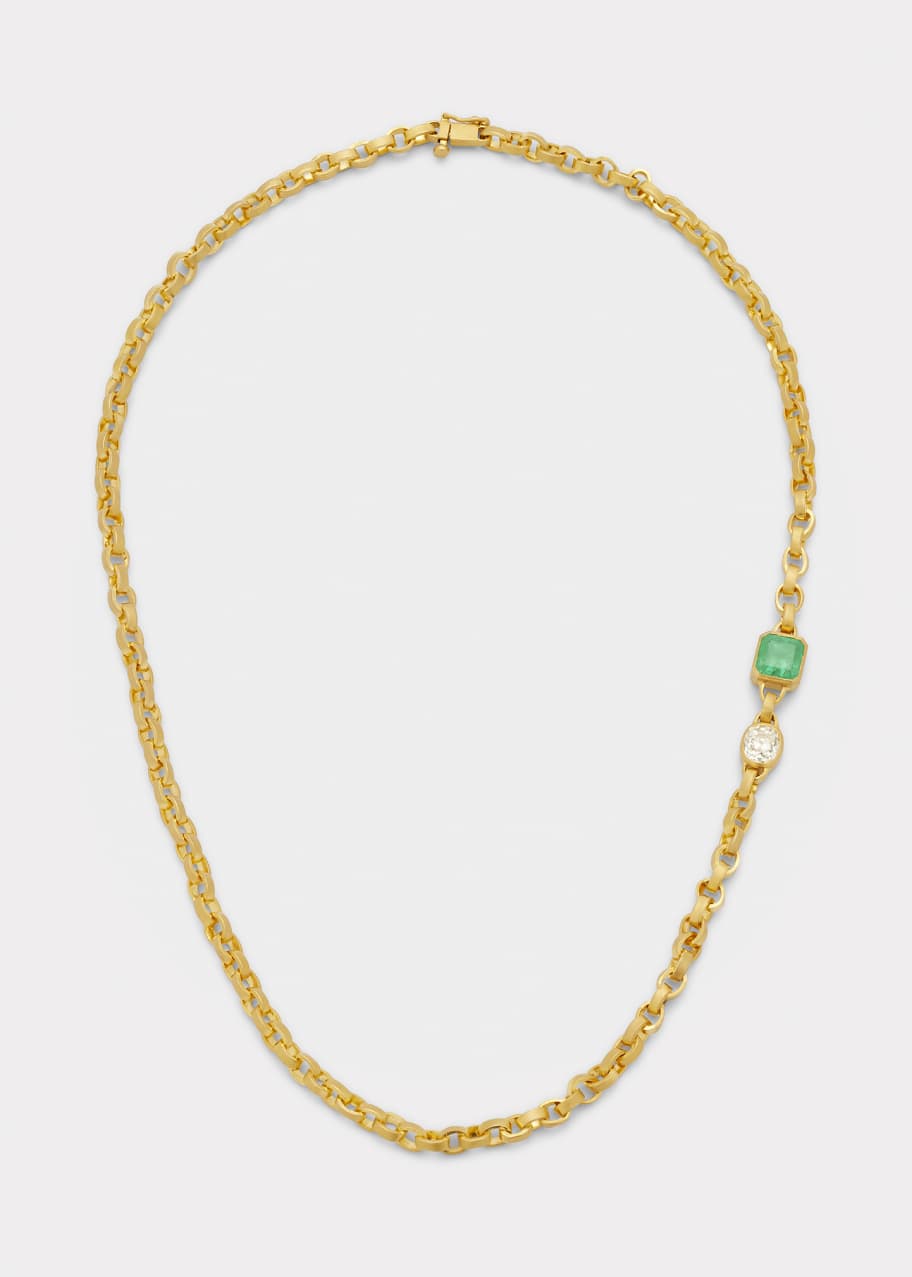 DARIUS Double Emerald and Diamond Signature Chain - Bergdorf Goodman