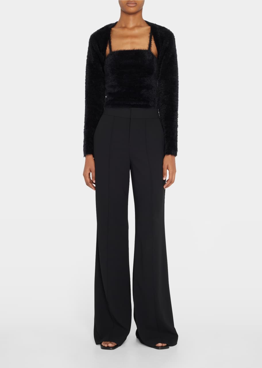 Alice + Olivia Luetta Fuzzy Tube Top With Shrug - Bergdorf Goodman