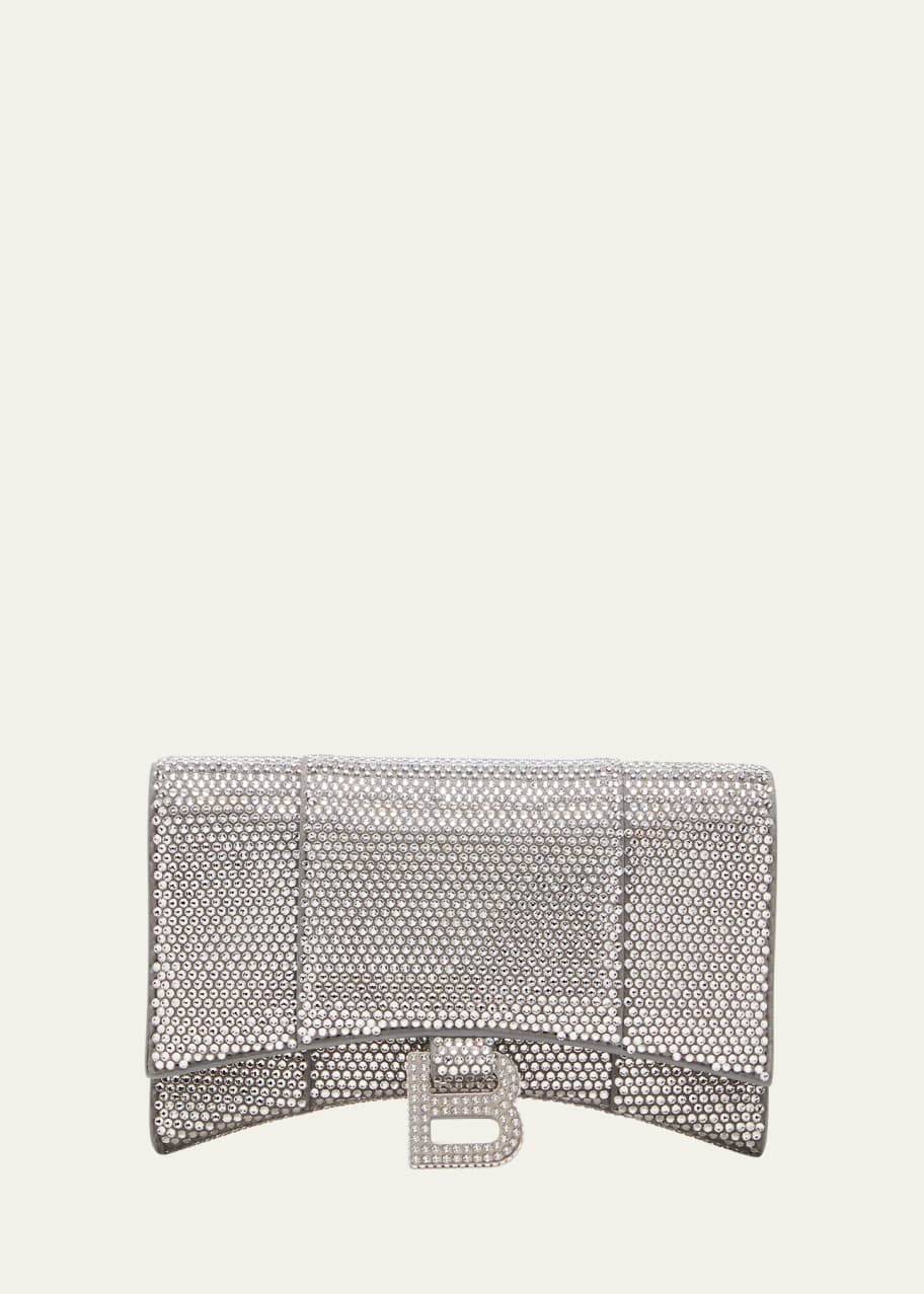Balenciaga Hourglass Strass Wallet on Chain - Bergdorf Goodman
