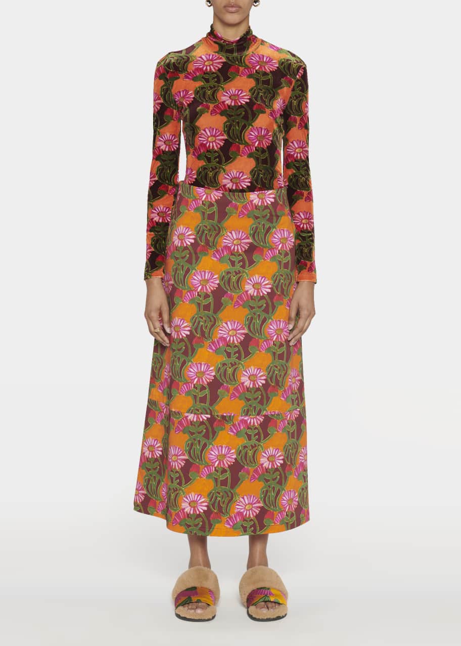 La DoubleJ Floral A-Line Maxi Skirt - Bergdorf Goodman