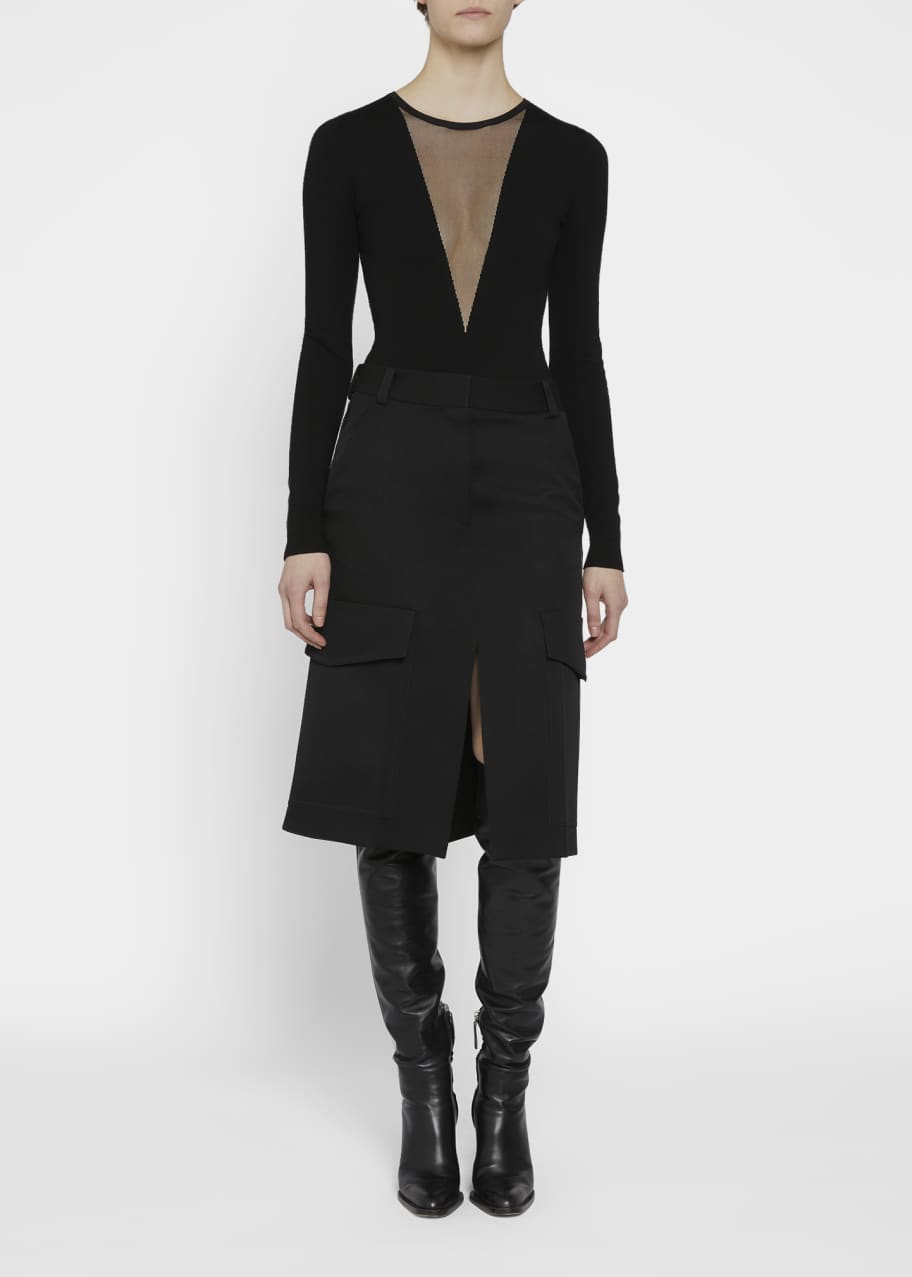 sheer panel bodysuit