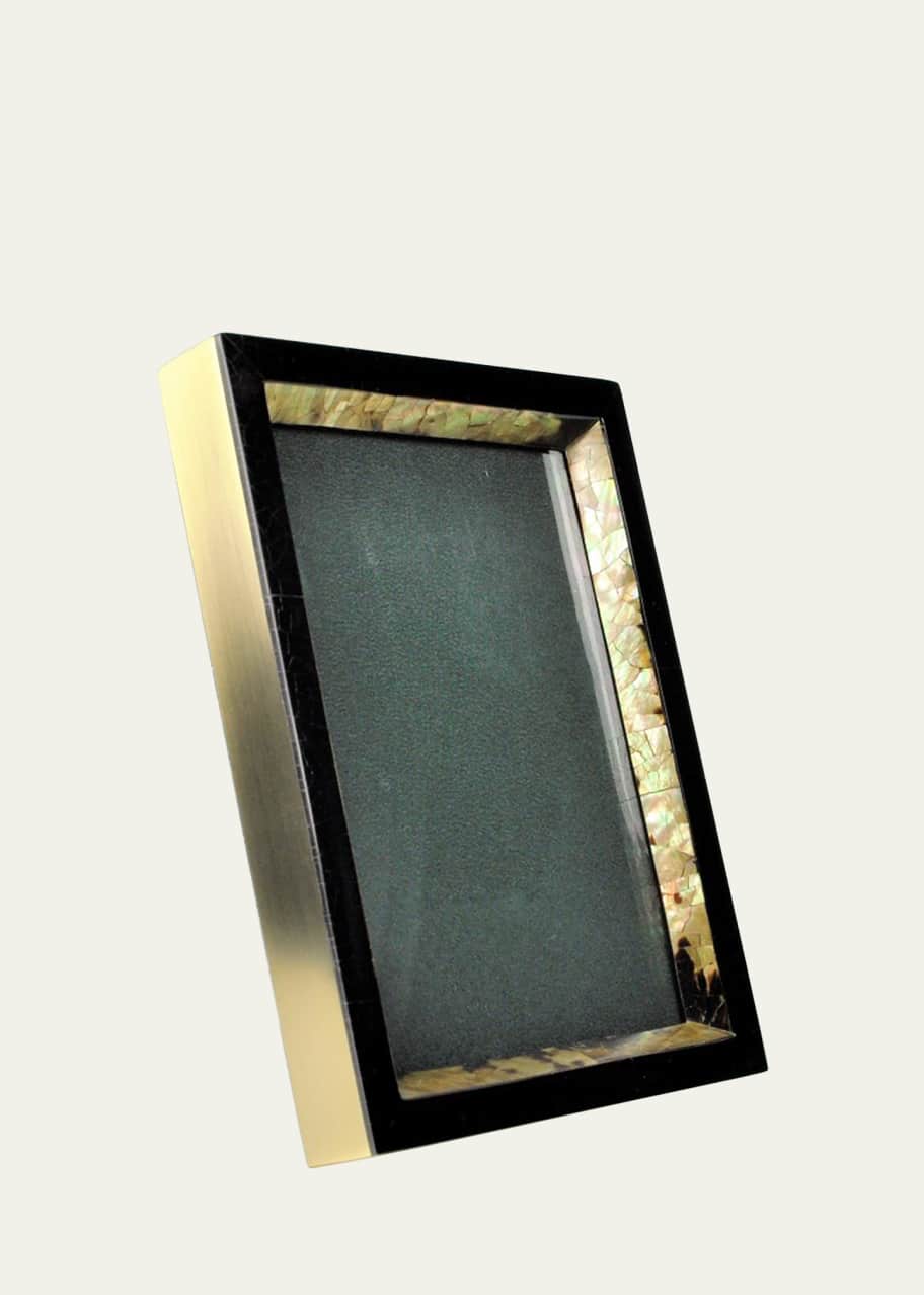 Ginger Brown Shell & Tiger Shell Photo Frame, 4x6 - Bergdorf Goodman