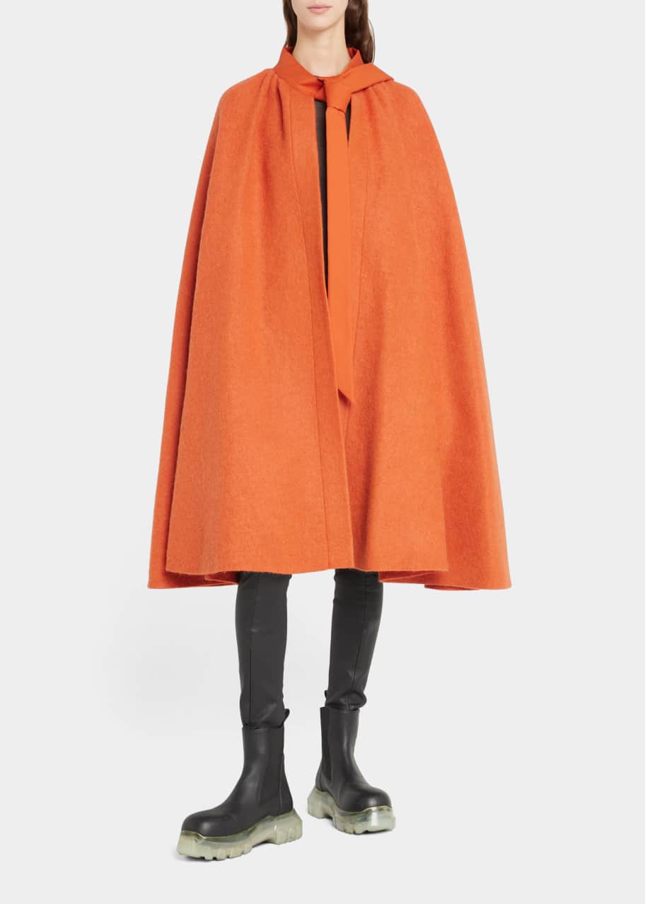 Rick Owens Wool Cape Jacket - Bergdorf Goodman
