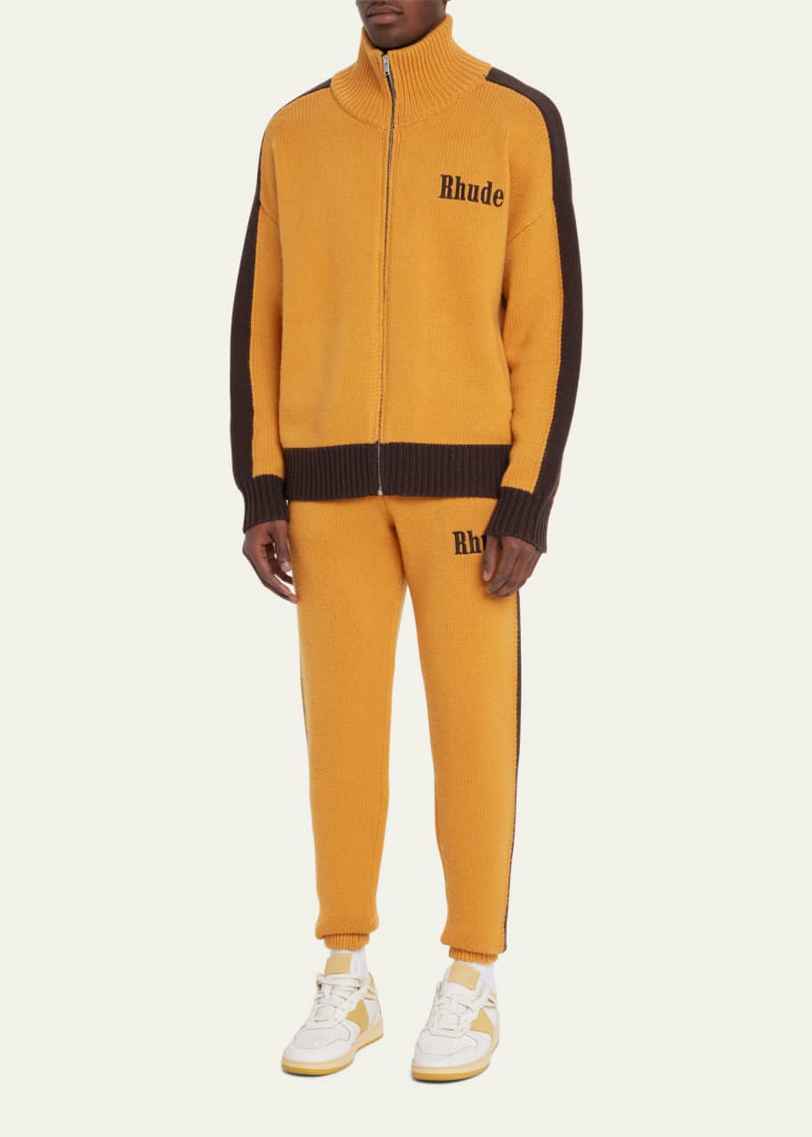 Rhude Men's Wool-Cashmere Knit Track Jacket - Bergdorf Goodman