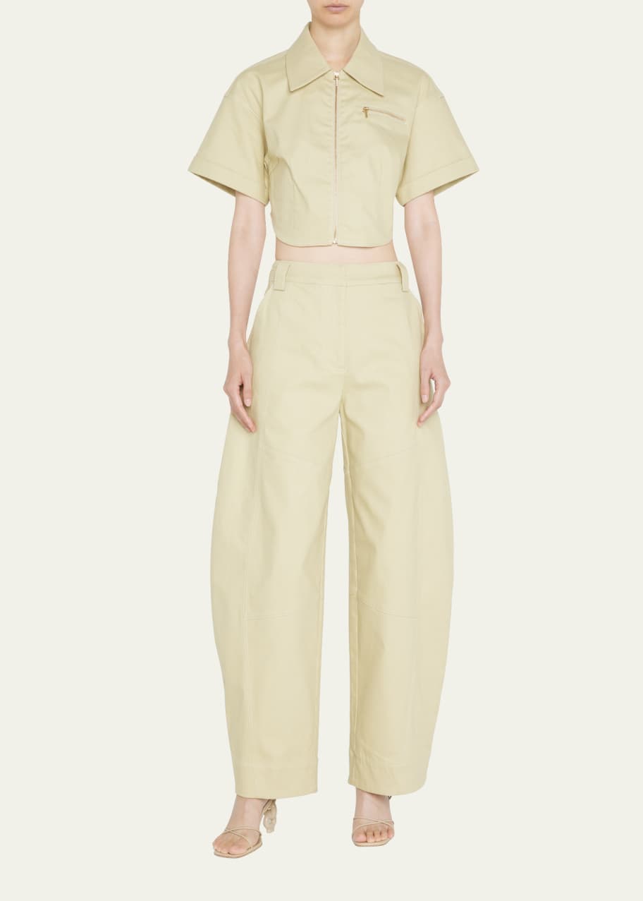 Cult Gaia Quinn Zip-Front Crop Top - Bergdorf Goodman