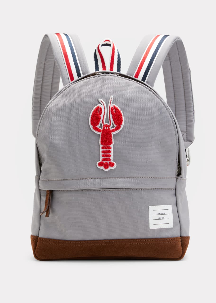 Thom Browne Kid's Lobster Patch Leather Backpack - Bergdorf Goodman