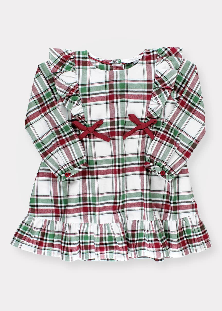 RuffleButts Girl's Garland Plaid Ruffle Dress, Size 3M-8 - Bergdorf Goodman