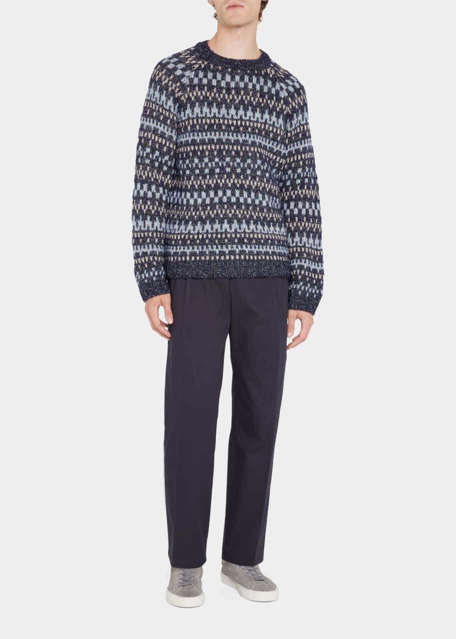 A.P.C. Men's Leonhard Fair Isle Sweater - Bergdorf Goodman