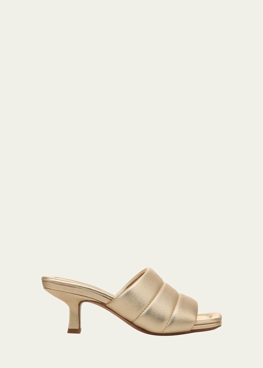 Vince Ceil Grid Metallic Mule Sandals - Bergdorf Goodman