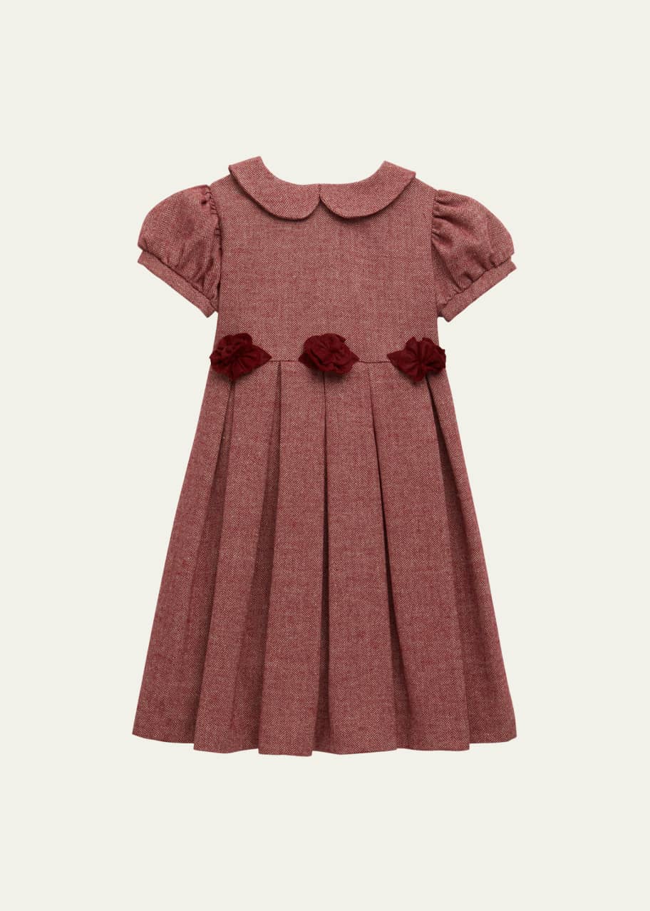 Mariella Ferrari Girl's Rose Applique Dress, Size 3-10 - Bergdorf Goodman