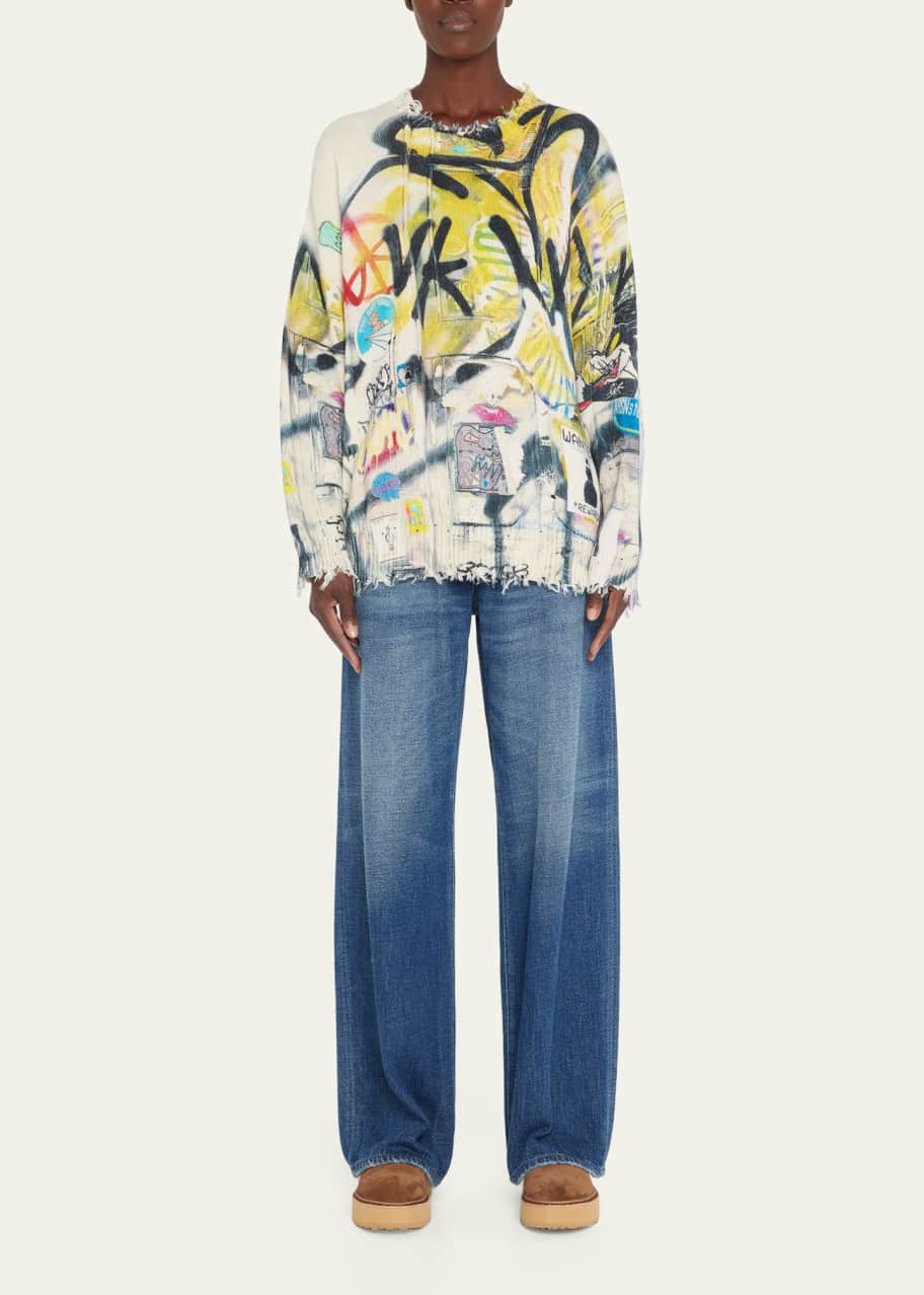 R13 Darcy Loose Wide-Leg Jeans - Bergdorf Goodman