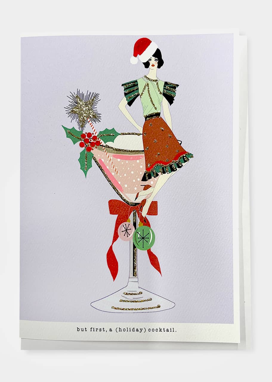 Verrier But First A Holiday Cocktail Card - Bergdorf Goodman