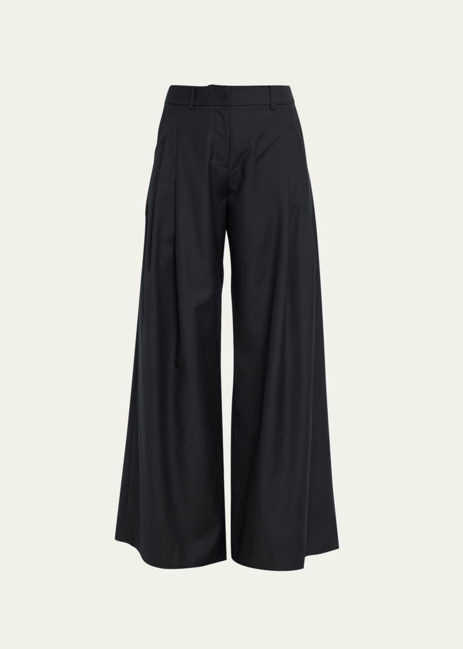 Anna Quan Joan Pleated Wide-Leg Pants - Bergdorf Goodman