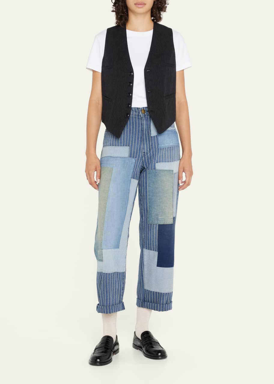 The Great The Billy Jean Patchwork Boyfriend Jeans - Bergdorf Goodman